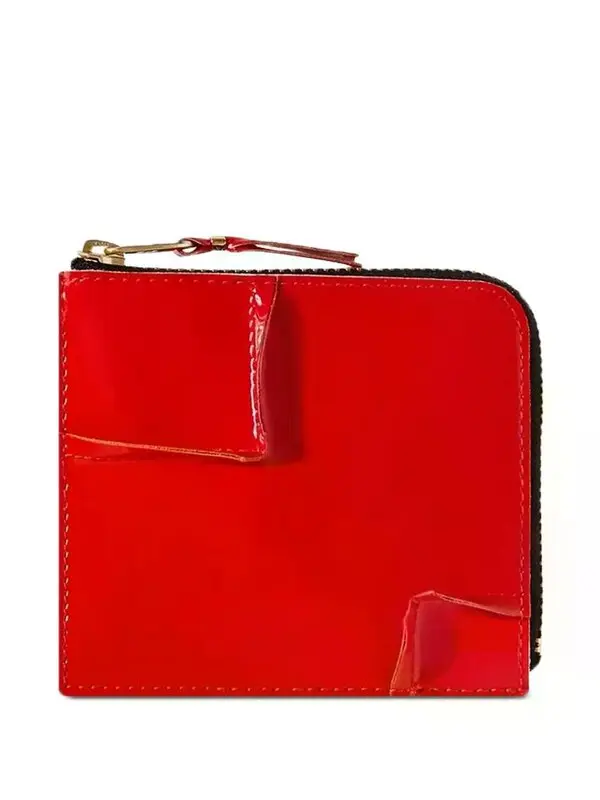 Comme Des Garçons Zip-around Panelled Wallet - Red
