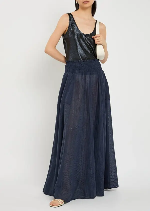 LUXE DE VALENTINA Lido Metallic Jersey Tank