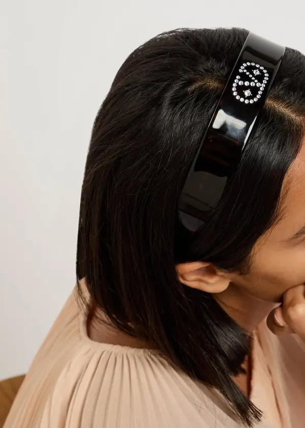 Valentino Garavani Embellished Vlogo Headband