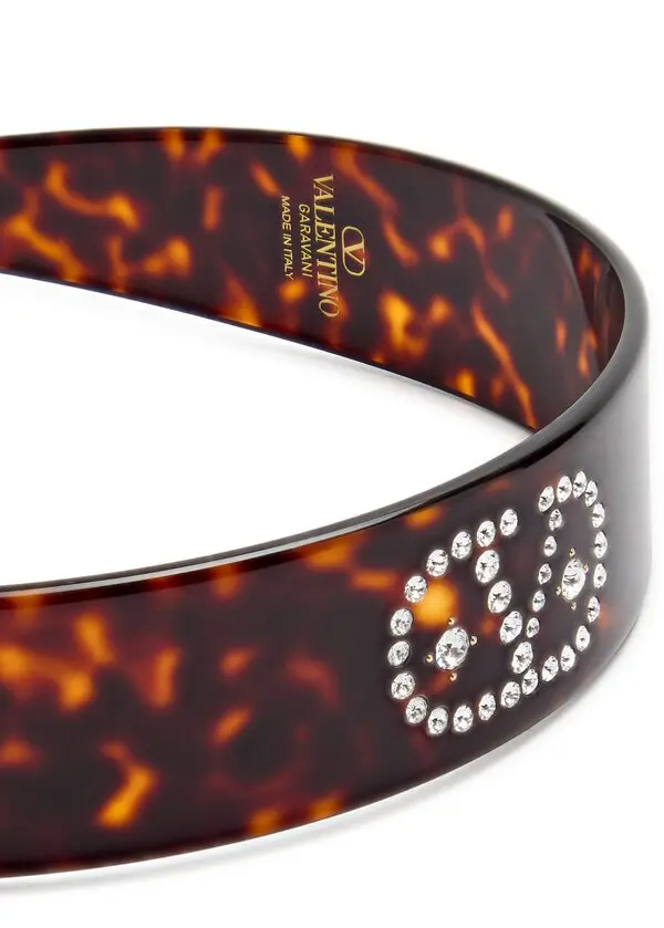 Valentino Garavani Embellished Vlogo Headband