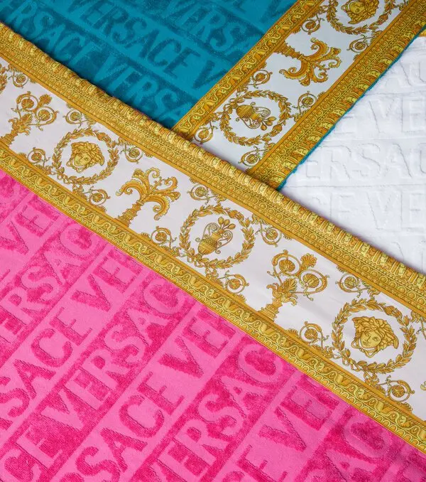 Versace Allover Cotton Terry Beach Towel