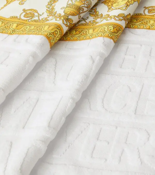 Versace Allover Cotton Terry Beach Towel