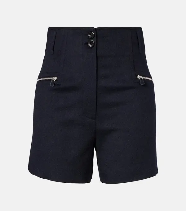 Max Mara Lola Camel Hair Shorts - Blue