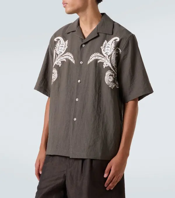 Commas Embroidered Shirt - Grey