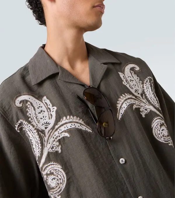 Commas Embroidered Shirt - Grey