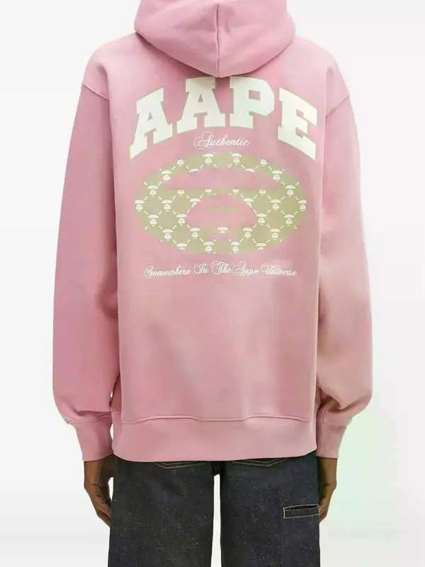 AAPE BY *A BATHING APE Graphic Print Hoodie - Pink