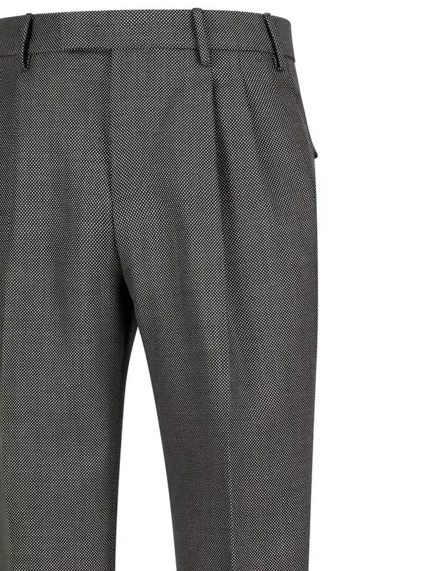 PT TORINO Pleated Cuffed Trousers - Grey