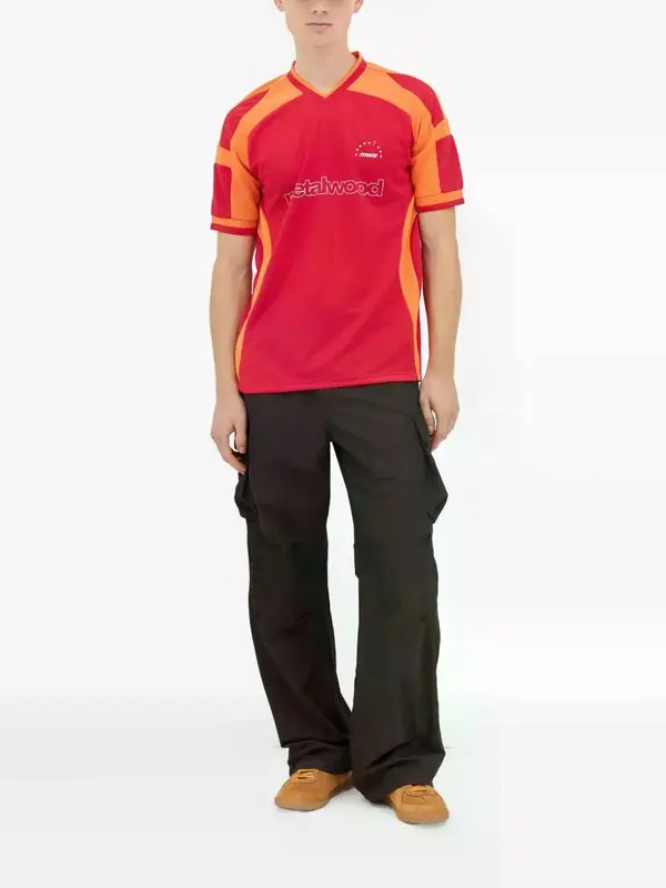 METALWOOD STUDIO Paneled Logo T-shirt - Red