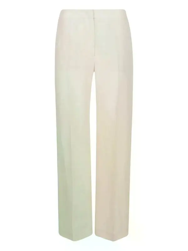 Eleventy Off-white Straight-leg Trousers