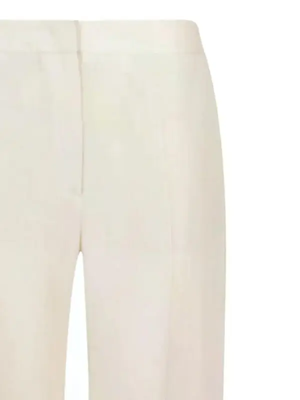 Eleventy Off-white Straight-leg Trousers