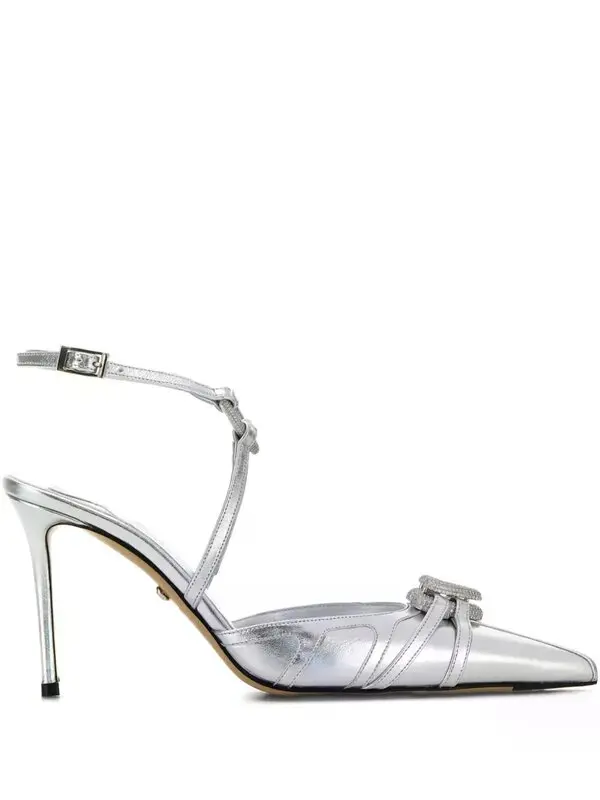 Mach & Mach 95mm Crystal-embellished Ankle-strap Pumps