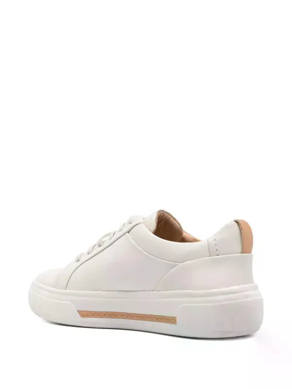 Clarks Hollyhock Calf Leather Lace-up Sneakers - White