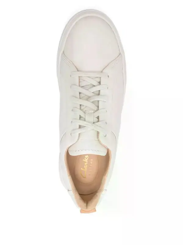 Clarks Hollyhock Calf Leather Lace-up Sneakers - White