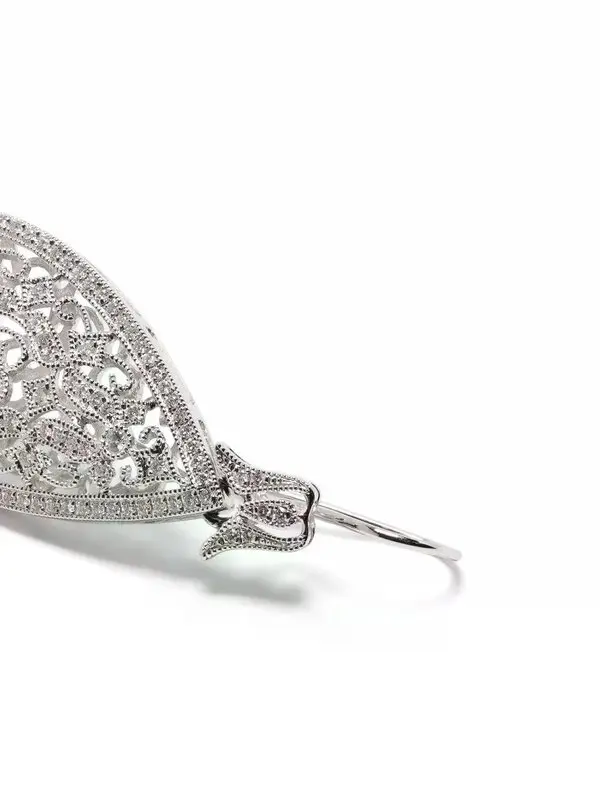 WOUTERS & HENDRIX 18kt White Gold Diamond Drop Earrings