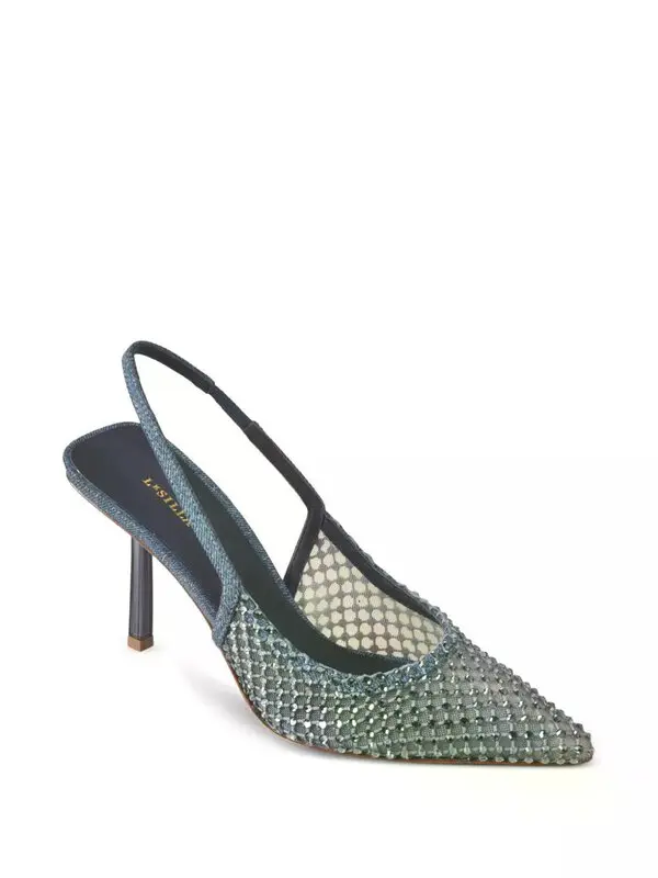 LE SILLA 80mm Crystal-embellished Slingback Pumps - Blue