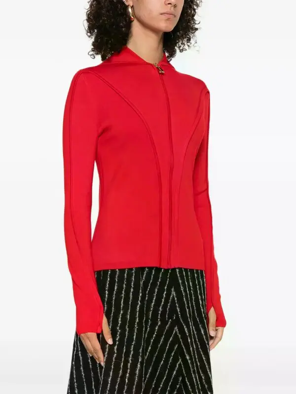 Victoria Beckham Zip-front Panelled Cardigan