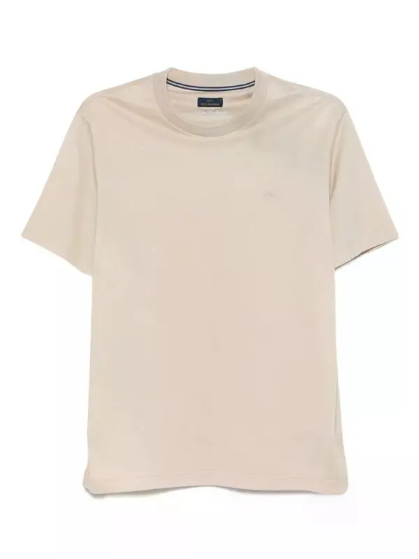 Paul & Shark Crew-neck Cotton T-shirt - Neutrals