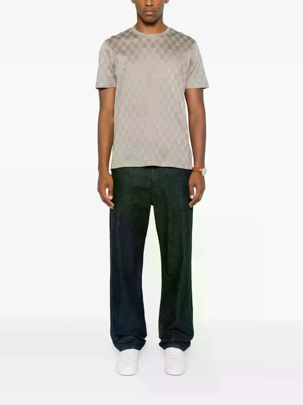 Paul & Shark Checked Cotton T-shirt