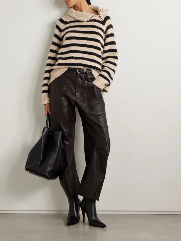 NILI LOTAN Raelynn Striped Cashmere Sweater