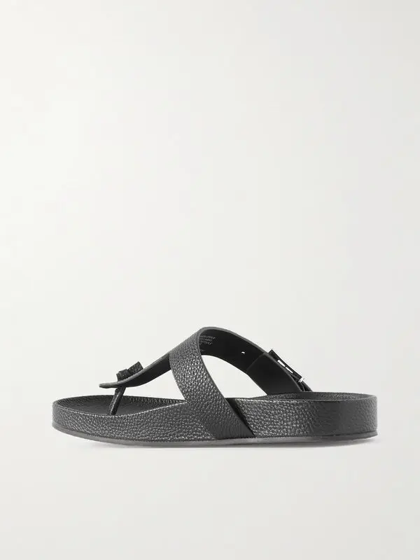 Tory Burch Mellow Buckled Textured-leather Sandals