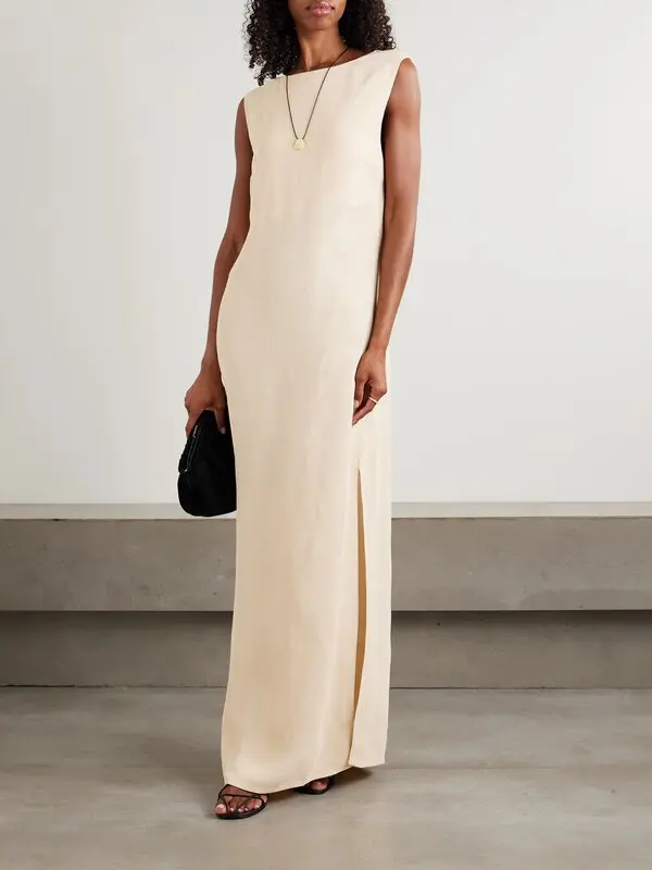 Matteau Open-back Woven Maxi Dress