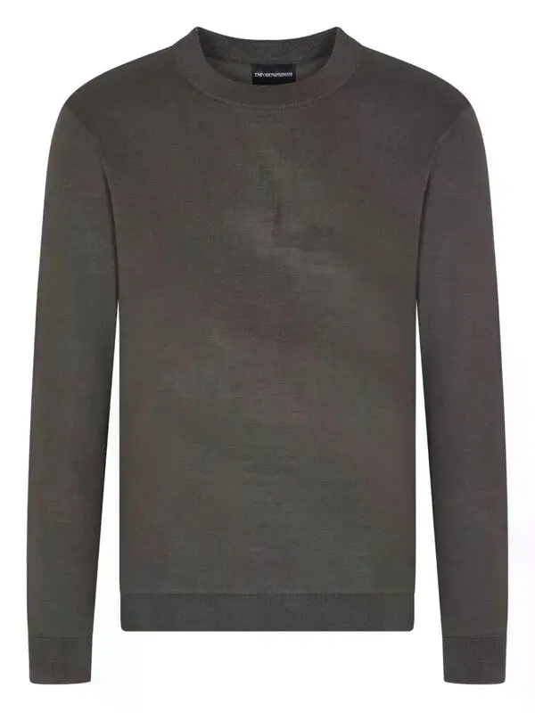 Emporio Armani Crew-neck Wool Sweater - Black