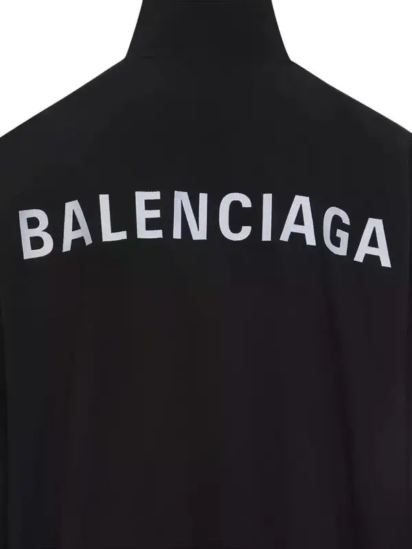 Balenciaga Logo-print Zip-up Jacket - Black