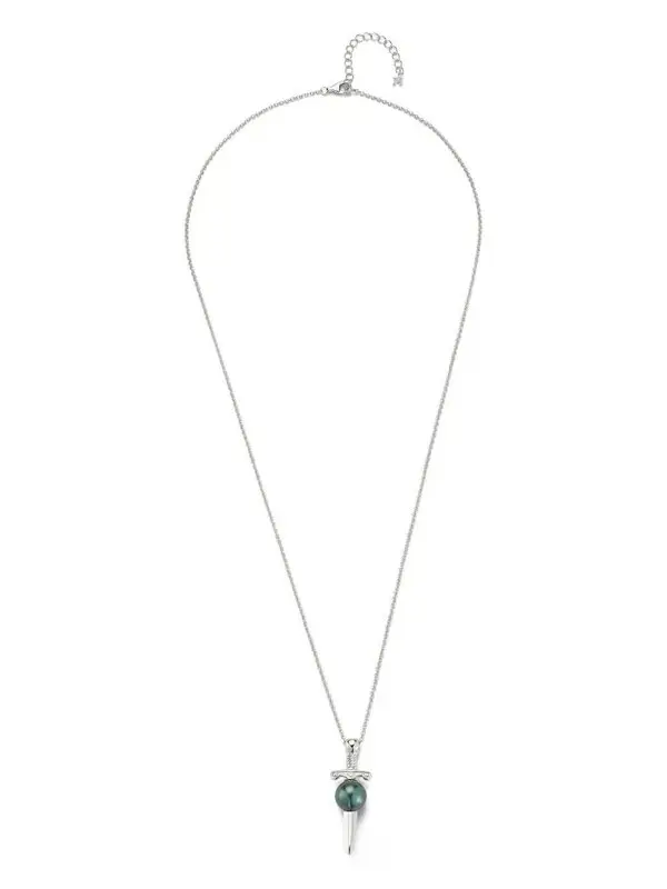 Mateo Sterling Freshwater Pearl Sword Necklace