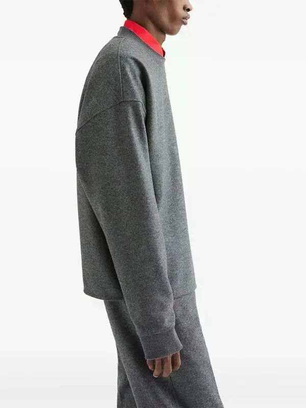 JIL SANDER Ash Fine Knit Wool Jumper
