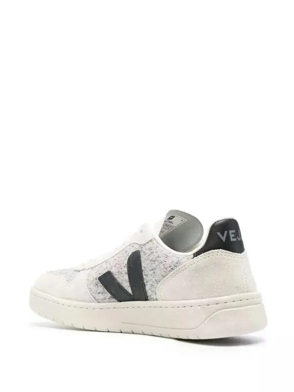 VEJA V-10 Woven Lace-up Sneakers