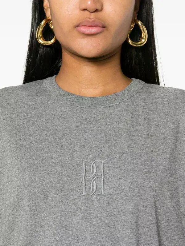 BY MALENE BIRGER Fayeh Logo-embroidered Organic Cotton T-shirt - Grey