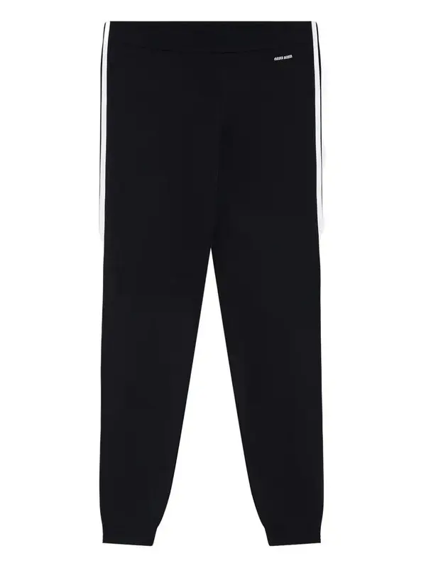 Miu Miu Side Stripe Trousers - Blue