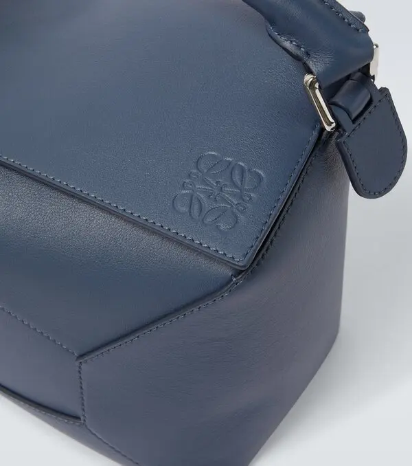 Loewe Puzzle Edge Large Leather Shoulder Bag - Blue
