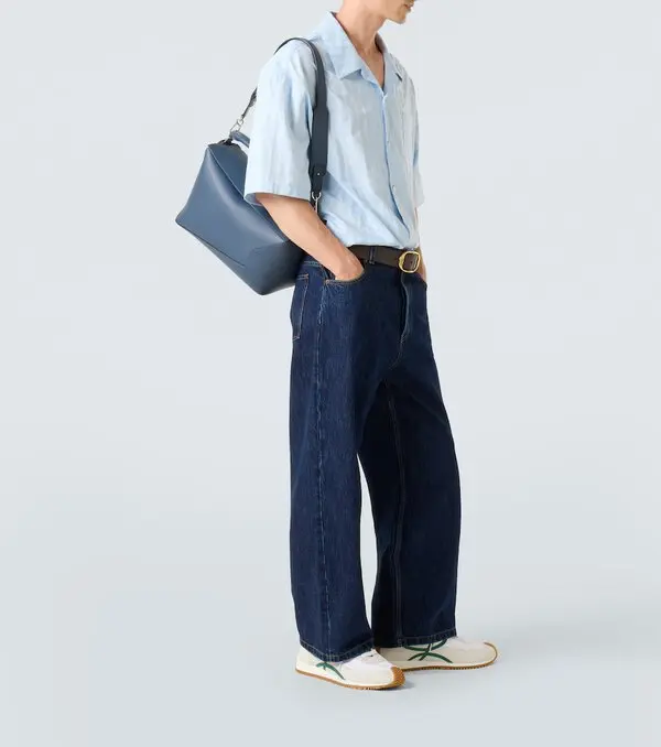 Loewe Puzzle Edge Large Leather Shoulder Bag - Blue
