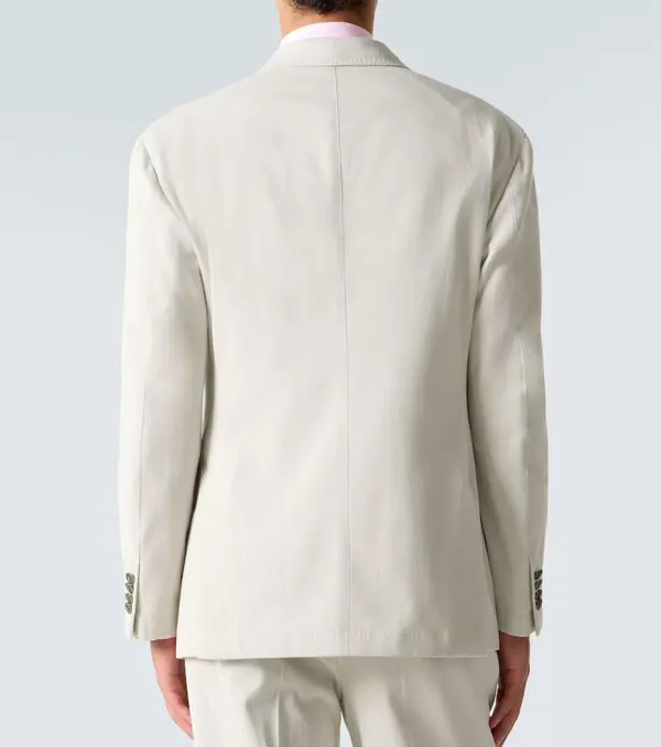 Dunhill Cotton And Cashmere Double-breasted Blazer