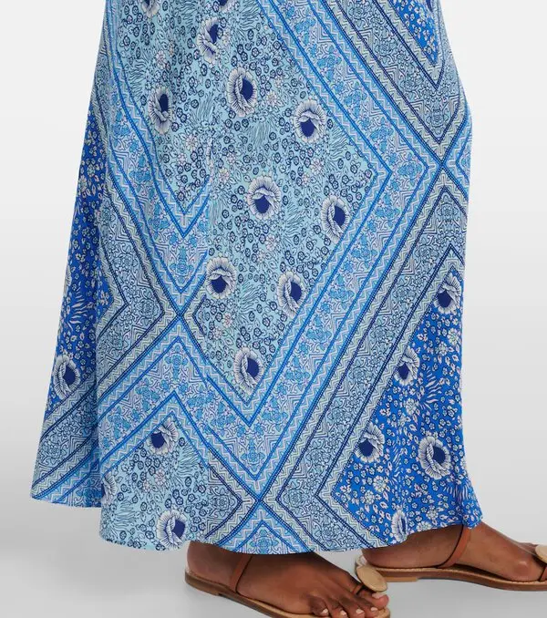 Rixo Maura Printed Satin Maxi Dress