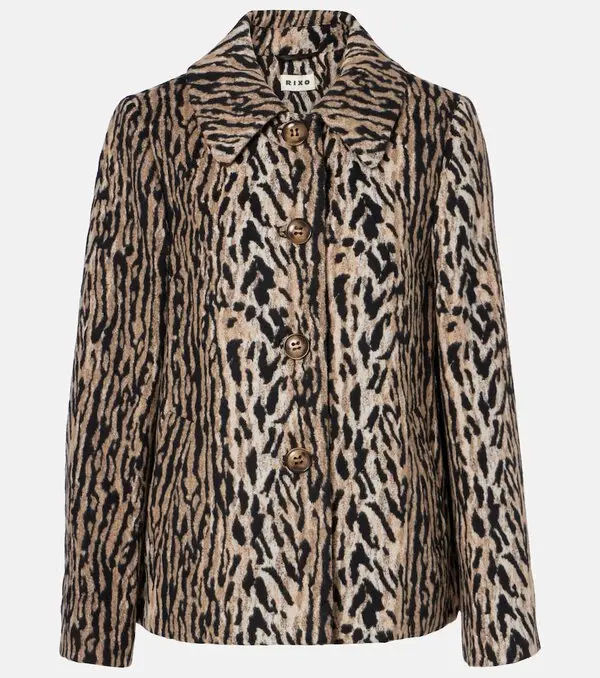 Rixo Leila Leopard-print Jacket - Multicoloured