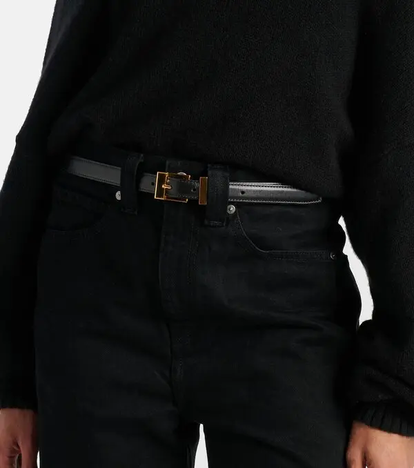 Khaite Manhattan Leather Belt - Black