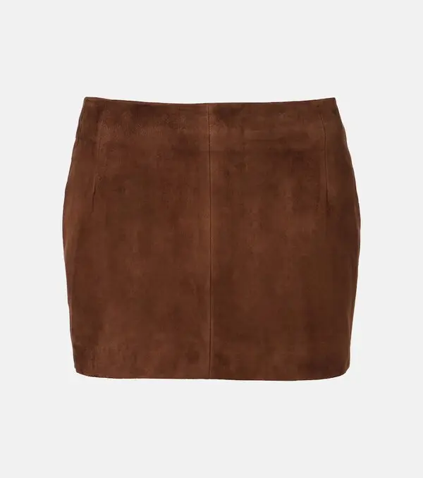 Nour Hammour Avery Suede Miniskirt
