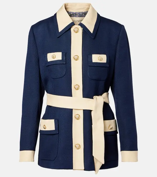 Valentino Garavani Belted Jacket - Blue