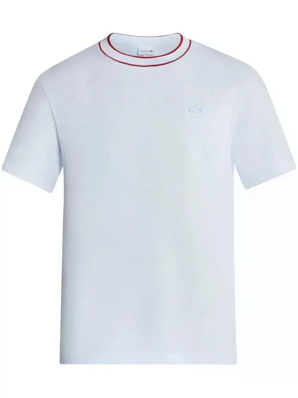 Lacoste Stripe-collar Cotton Piqué T-shirt