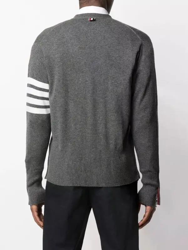 Thom Browne 4-bar Stripe V-neck Cardigan