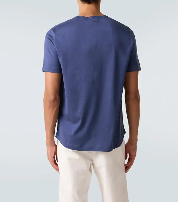 Loro Piana Silk-cotton Blend T-shirt - Blue