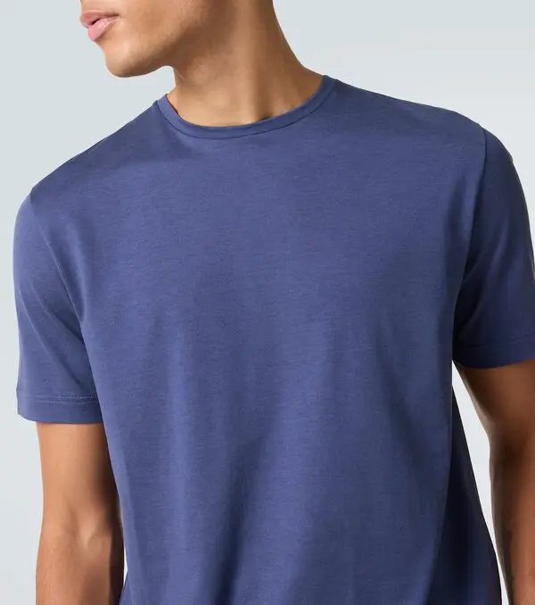 Loro Piana Silk-cotton Blend T-shirt - Blue