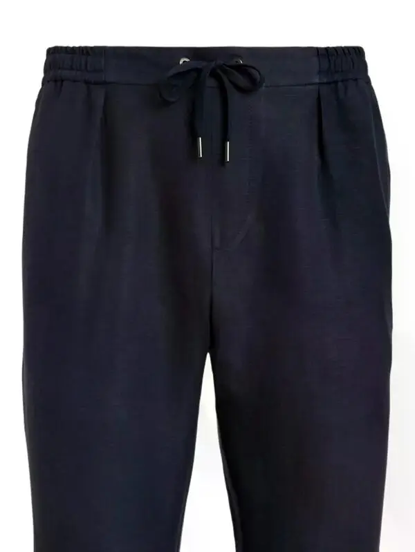 Ralph Lauren Purple Label Pleated Drawstring Trousers - Blue