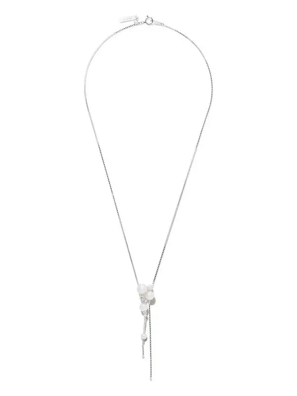 TASAKI 18kt White Gold Akoya Pearl And Diamond Necklace - Silver