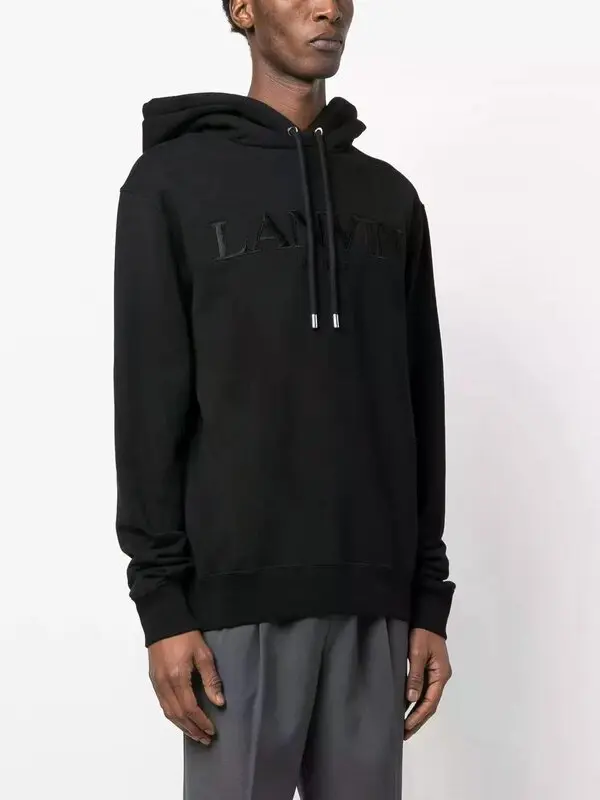 LANVIN Logo-embroidered Cotton Hoodie