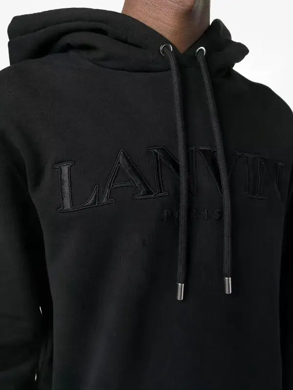 LANVIN Logo-embroidered Cotton Hoodie
