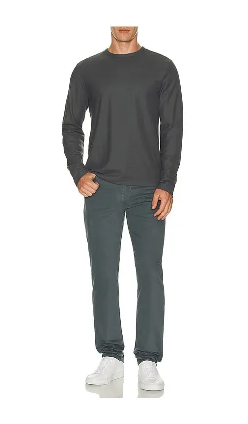 Vince Pima Pique Long Sleeve Tee In . Also