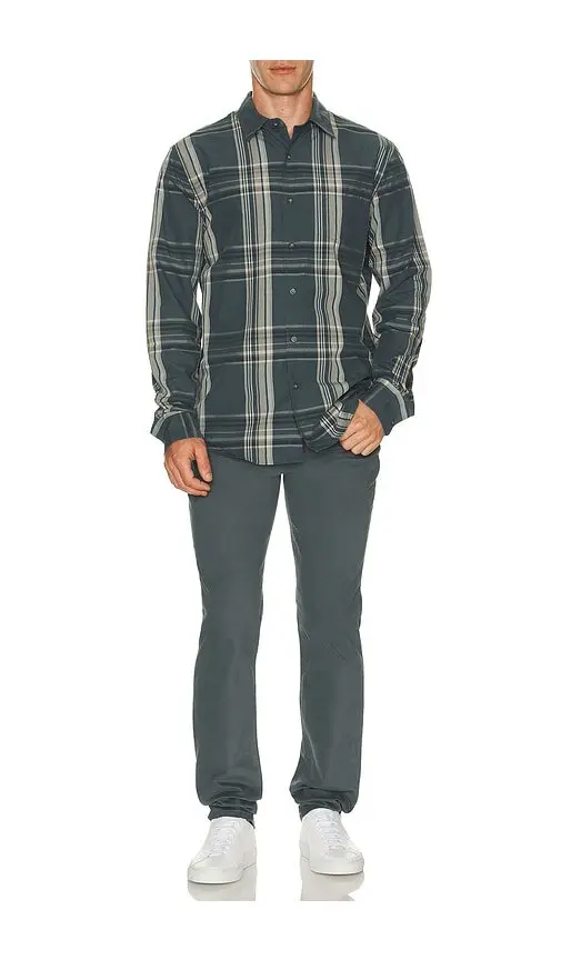 Vince Lorimer Plaid French Placket Shirt In . Also